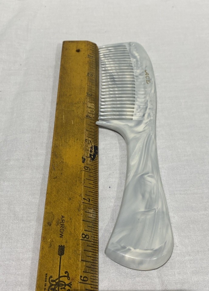 Vintage ACE Goody Pocket Comb Marble Grey 9 Inch Comb RETRO 70s | eBay