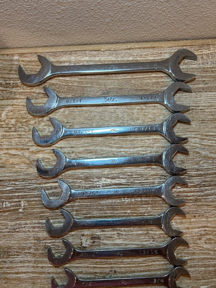 Lot of 22 MAC Tools 4 Way Angle Head SAE Open End Wrench Set DA & IW ...