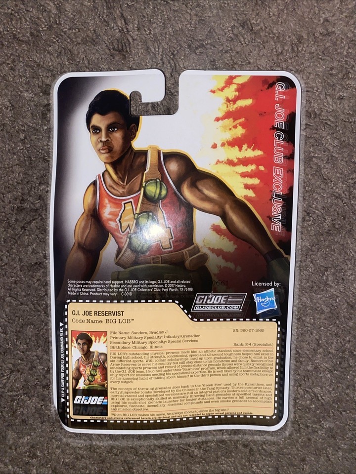 GI JOE 2017 BIG LOB v2 FSS CLUB MEMBERSHIP EXCLUSIVE Rare Hasbro | eBay