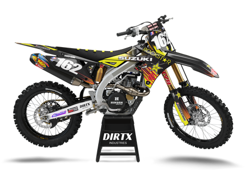NEW DIRTX INDUSTRIES COMPLETE GRAPHIC KIT SUZUKI ROCKSTAR RM RMZ 85 125 ...