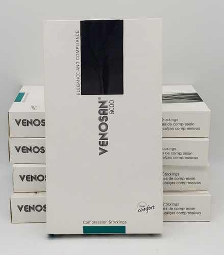 Compression Stockings - Venosan 6000 X-Large Black Short with Toes ...