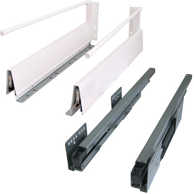 Hafele SOFT CLOSE DRAWER Adjustable +Gallery Rail WHITE- 164x500mm Or ...