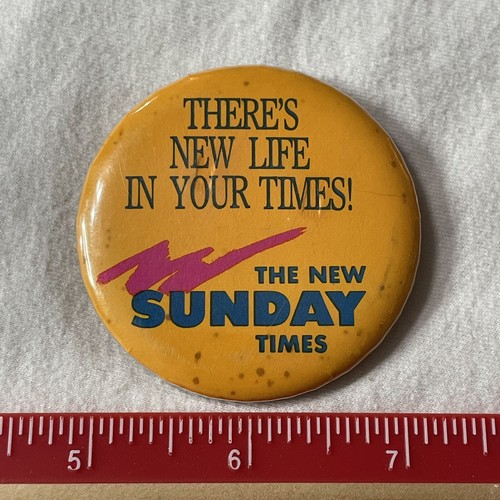 As-Is NEW SUNDAY TIMES Pinback Button B027 | eBay