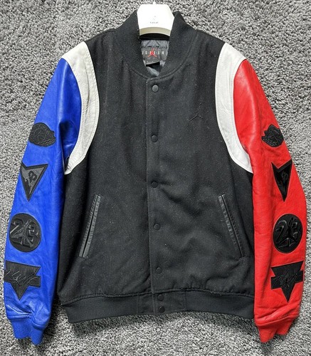 Jordan Destroyer Jacket DNA Varsity Bomber Leather Mens Size Medium ...