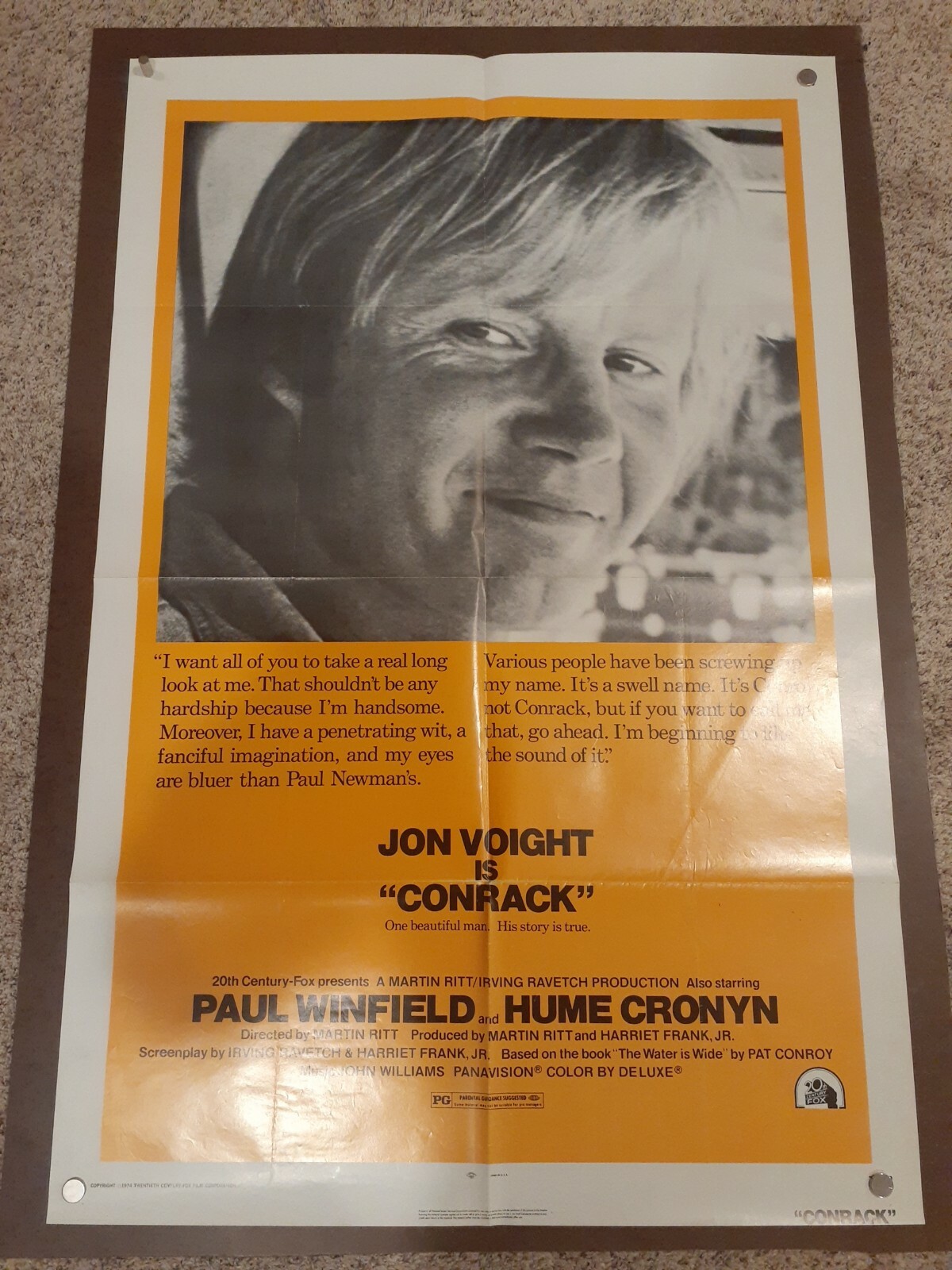 Vintage Movie Poster 1 sh Conrack Jon Voight Paul Winfield Hume Cronyn ...