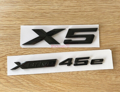 Gloss Black X5 xDrive 45e Trunk Badge Emblem Sticker For BM X5 xDrive ...