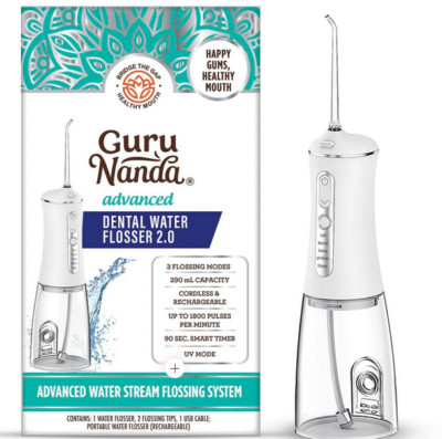 Guru Nanda Sig-Nature Rechargeable Portable Water Flosser 300ml WHITE ...