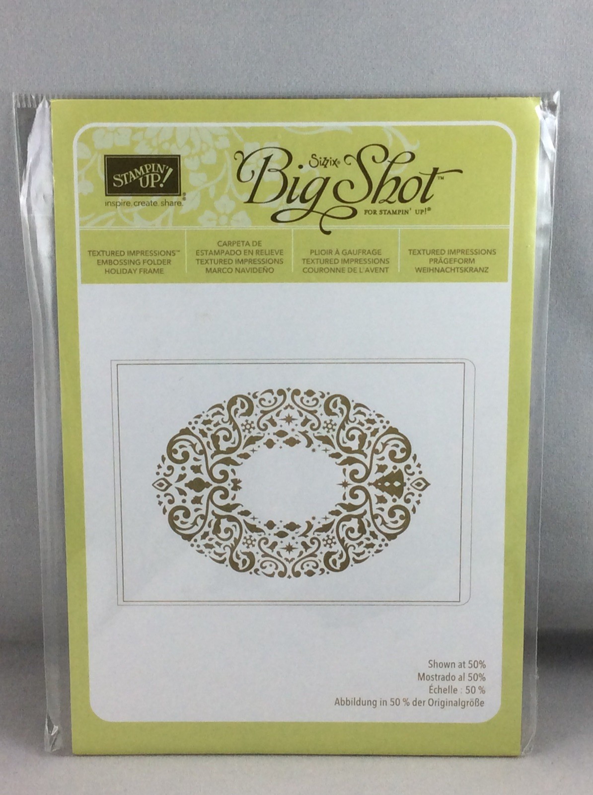 HOLIDAY FRAME Embossing Folder Stampin Up New Big Shot | eBay