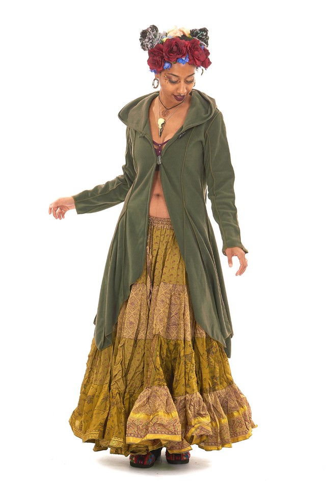 Psy Trance Clothing, Hippy Jacket, Pixie Goth Boho Cloak Jacket XXL ...