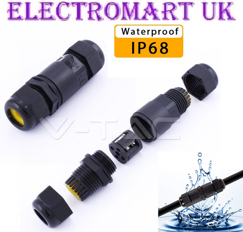 WATERPROOF OUTDOOR GARDEN POND CABLE WIRE CONNECTOR JOINER 2 OR 3 CORE ...