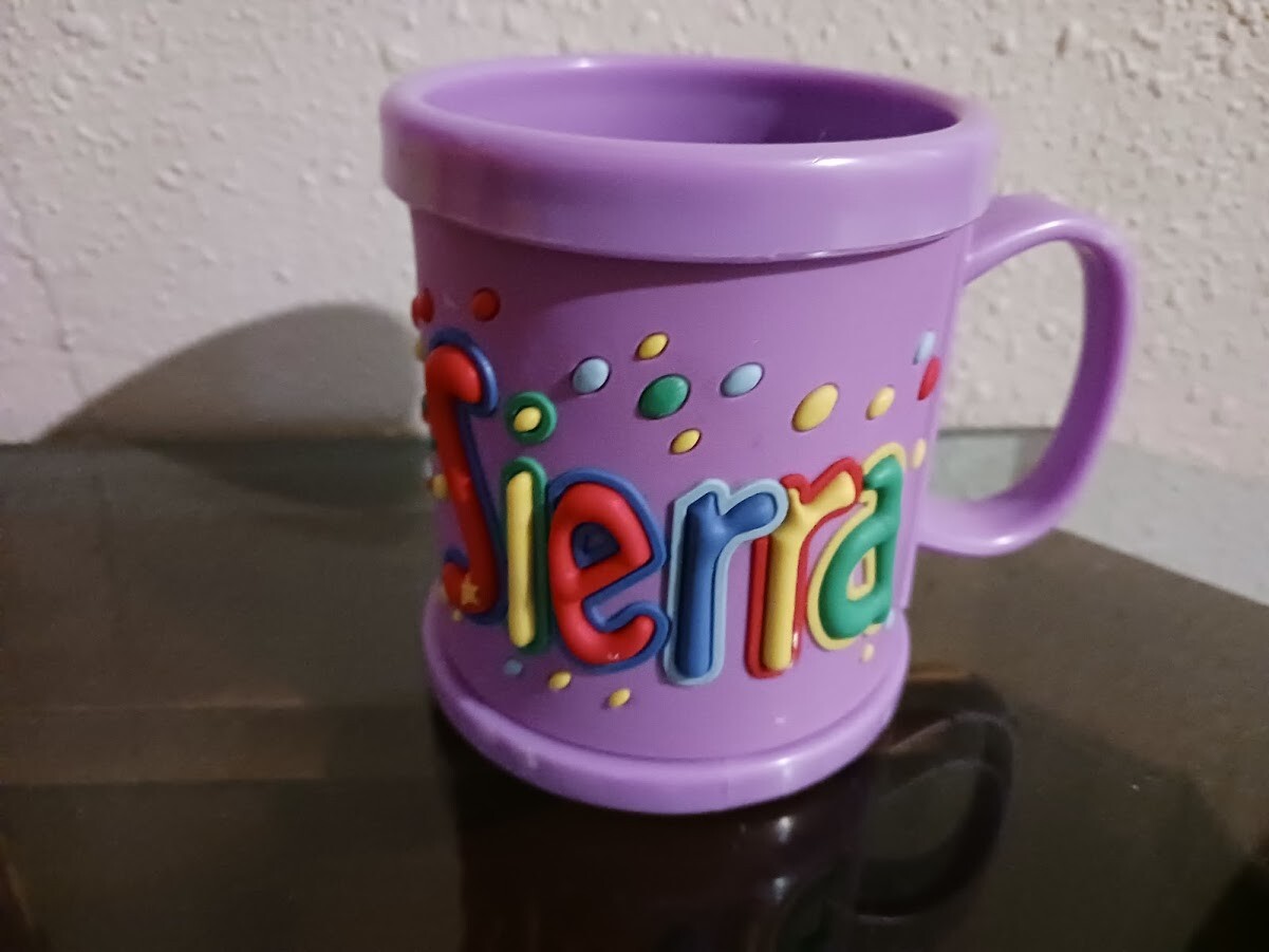Name: SIERRA, NEW Personalized Kids Childs Mug Cup Plastic 10oz. 3D ...