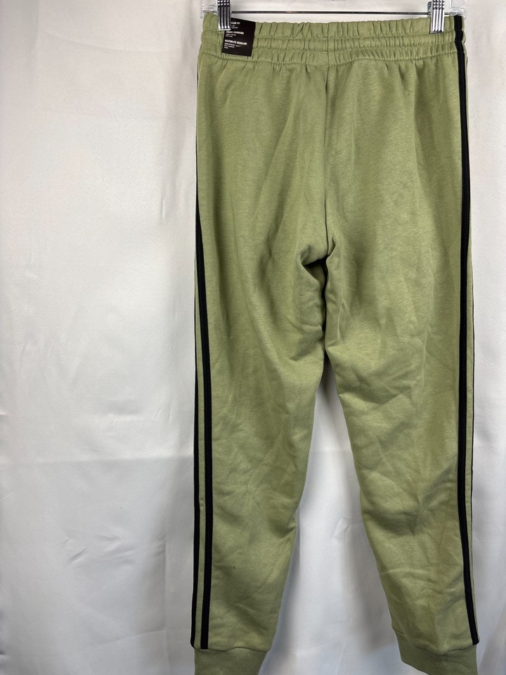 Adidas Mens Tent Green Essentials Fleece 3 Stripes Fleece Sweatpants ...