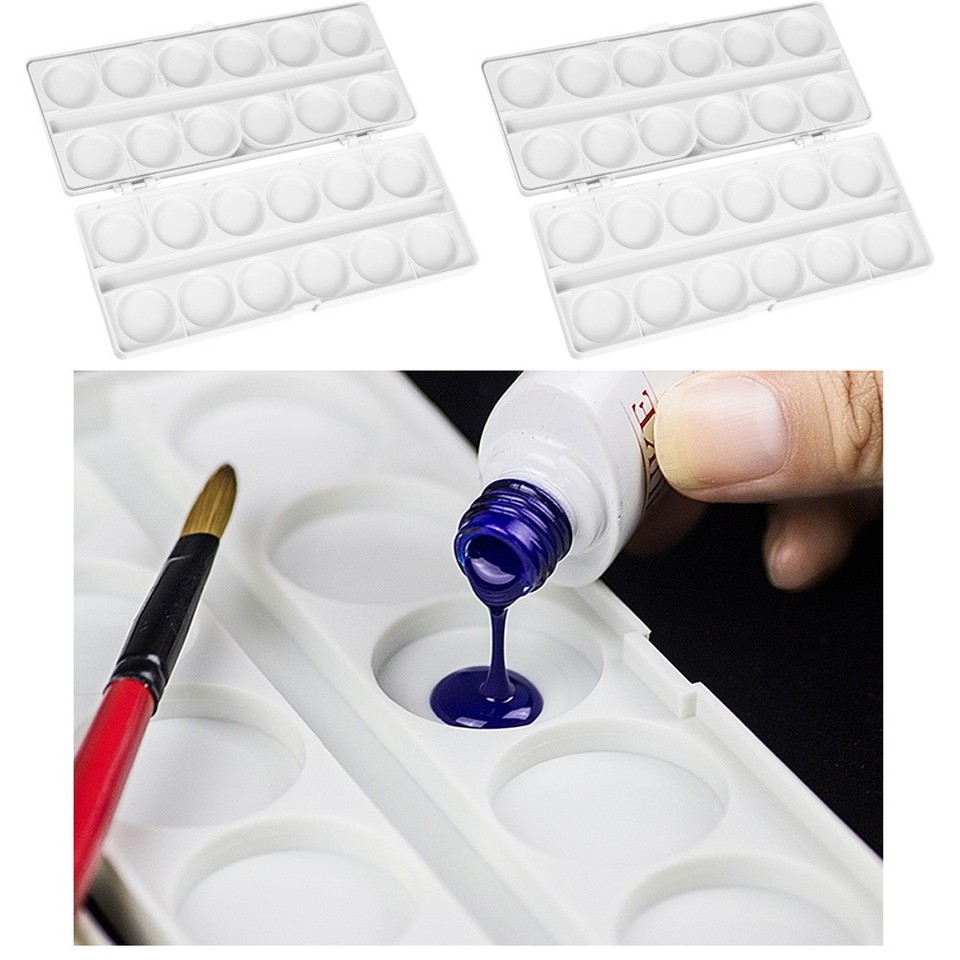 1 Grids Plate Plastic Plate for Girls (White) color mixing plate | eBay UK