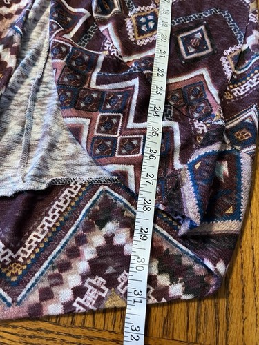 Purple Aztec Sz XL Light Cardigan Shrug Open Front Coachella Festival ...