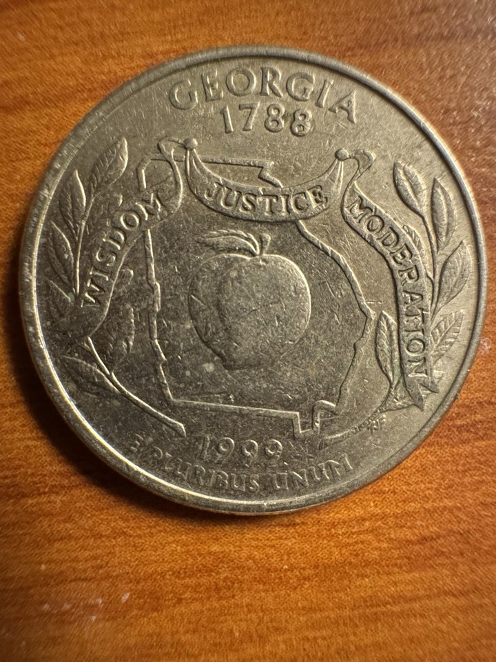 1999 d georgia quarter error | eBay