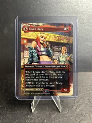 🕷️ MTG: GWEN STACY/GHOST-SPIDER 202 NM BORDERLESS MYTHIC SPIDERMAN MTG ...