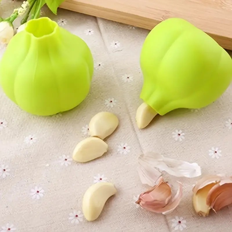 Silicone Green Garlic Peeler Kitchen Manual Easy To Use Garlic Peeler ...