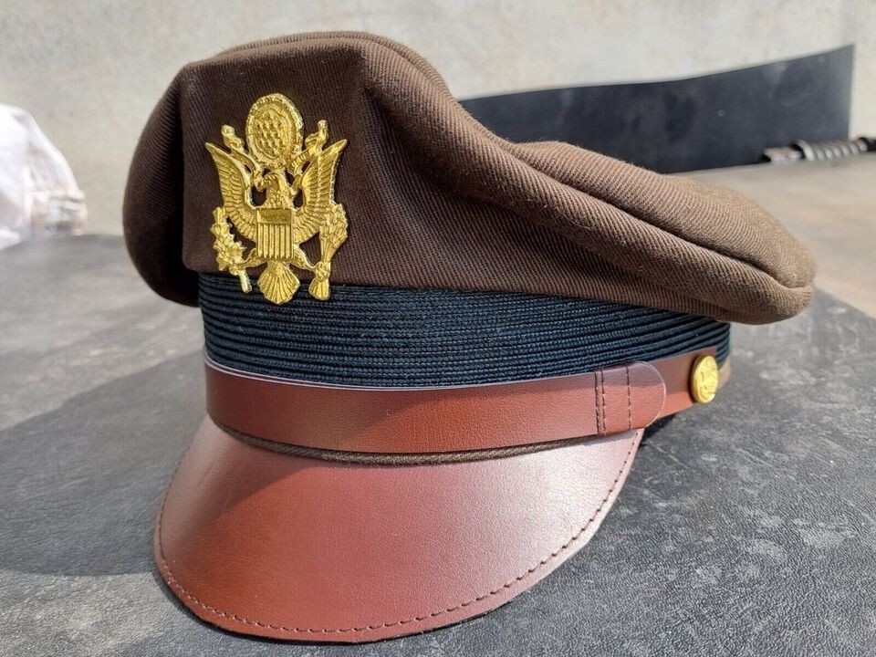 WW2 US American USAAF Army Military General Officers Crusher Visor Hat ...
