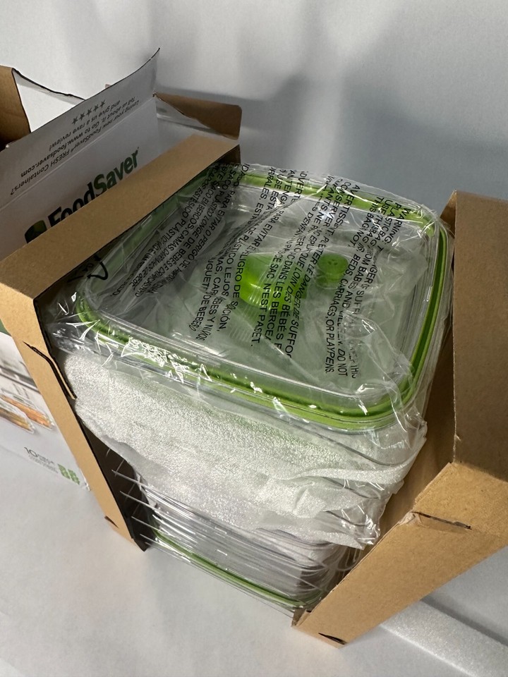 FoodSaver Fresh Containers 10 Piece Set Vacuum Sealing System Accessory ...