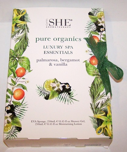 NEW SHE PURE ORGANIC LUXURY SPA ESSENTIALS VANILLA SHOWER GEL & LOTION ...