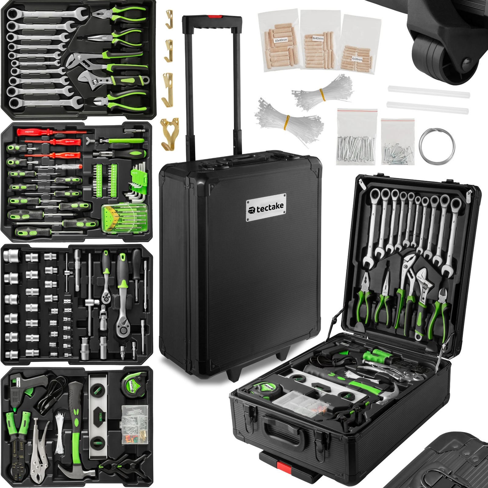Tool Box Tools Set Workshop DIY Aluminium Trolley Storage 899 PCs ...