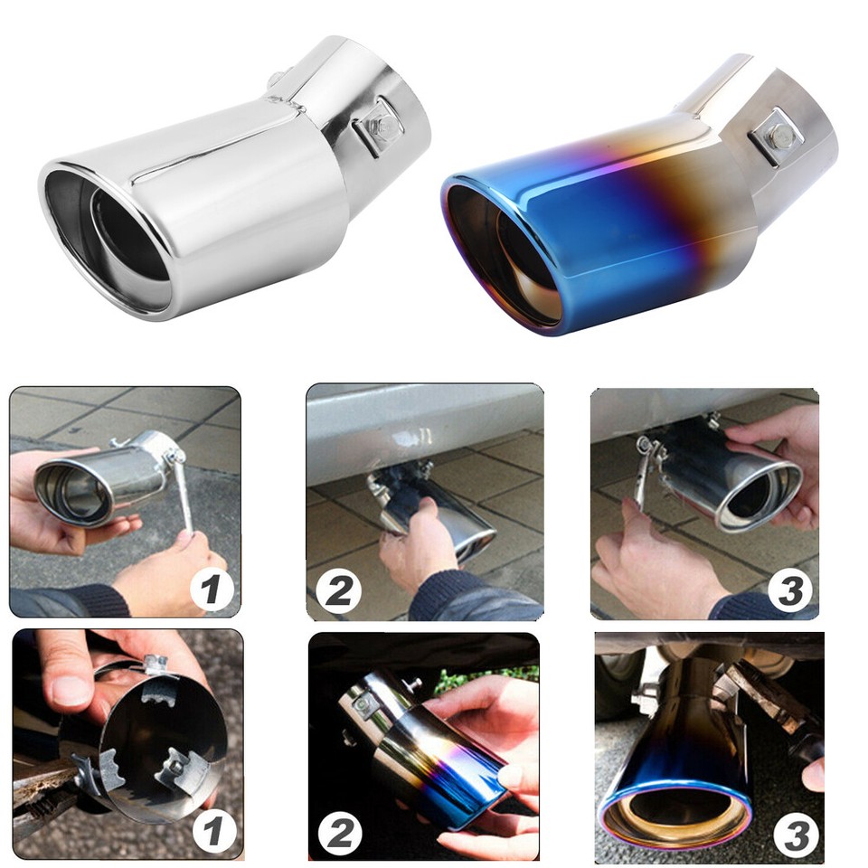 1PCS Stainless Steel Rear Exhaust Pipe Tail Muffler Tip For Chevrolet ...