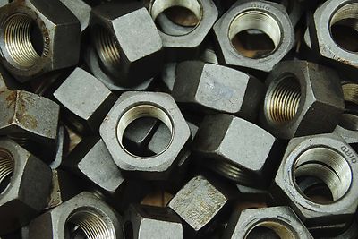 (8) Grade 8 Hex Finish Nuts 1-1/4-12 Plain Finish Unplated 1-1/4 -12 ...