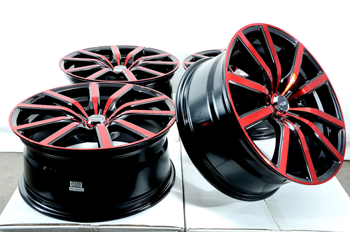 18" Wheels Rims Black Red Honda Accord Civic Ford Mustang Lexus IS350 ...