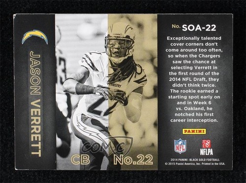 2014 Panini Black Gold - NFL Seal of Approval #SOA-22 Jason Verrett ...
