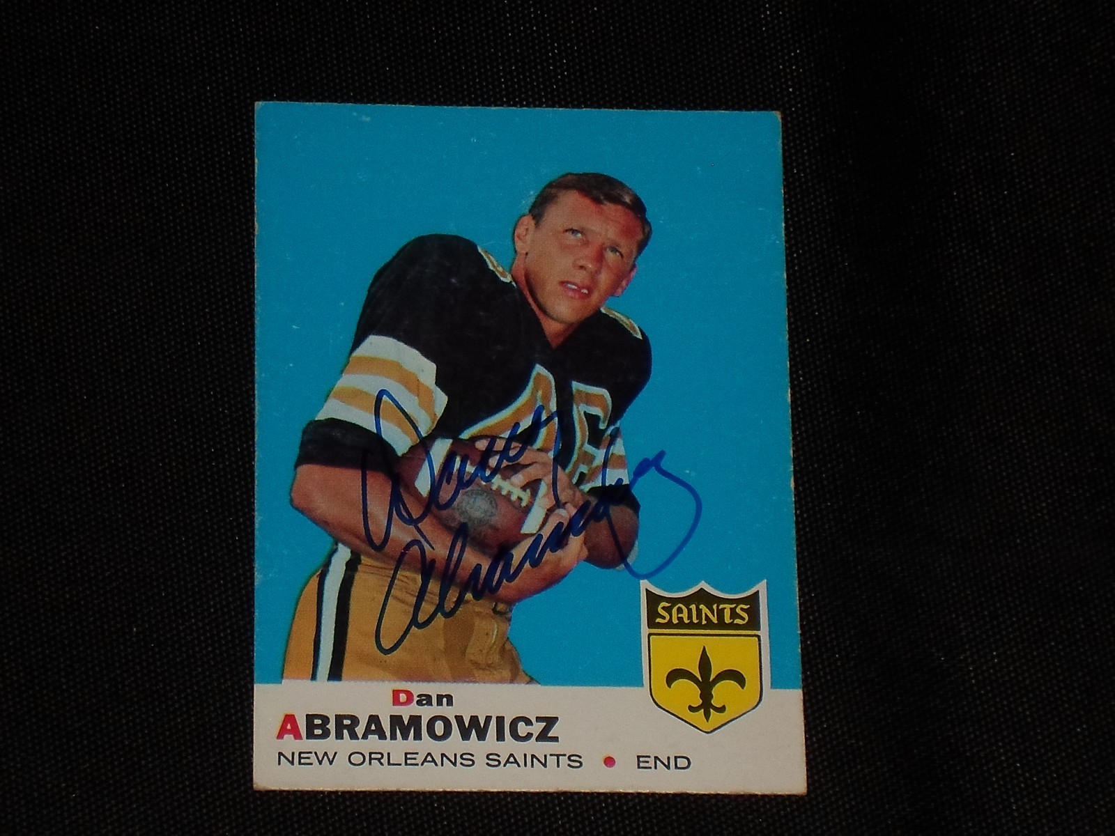 DAN ABRAMOWICZ 1969 TOPPS ROOKIE SIGNED AUTOGRAPHED CARD #36 SAINTS | eBay