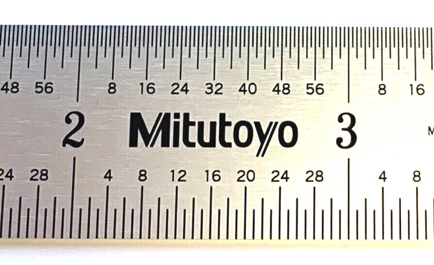 6" x 150mm METRIC STEEL SCALE RULER RIDGID 3/4" WIDE MITUTOYO #182-105 ...