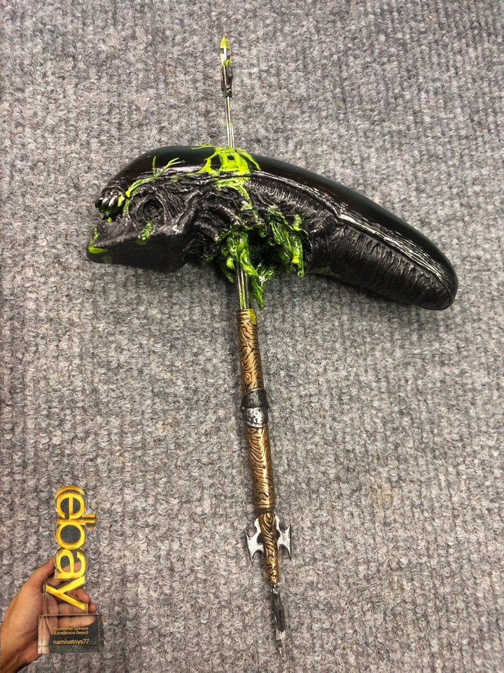 1/6 Hot Toys MMS250 Alien vs. Predator Ancient Alien Head Spear for ...