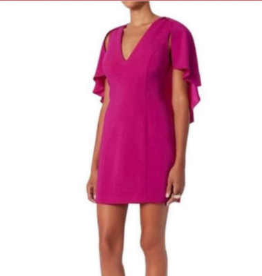 INTERMIX ~ New! NWT Petite ~ Magenta Pink Caplet Cape Mini Cocktail ...