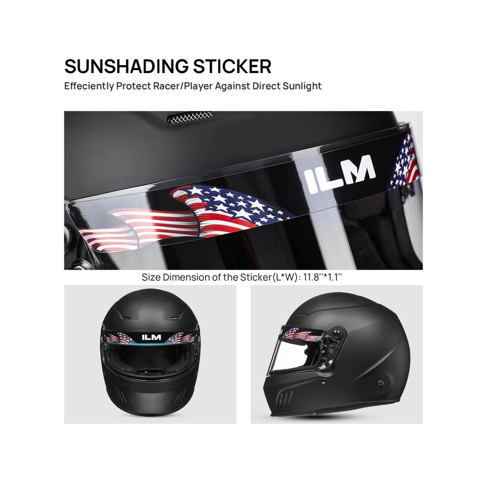 ILM Snell SA2020 Full Face Auto Car Racing Helmets for Men and Women ...