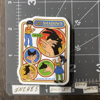 Sm. Fun With Shadows Adult Humor Sticker For Skateboard Guitar Phone ...