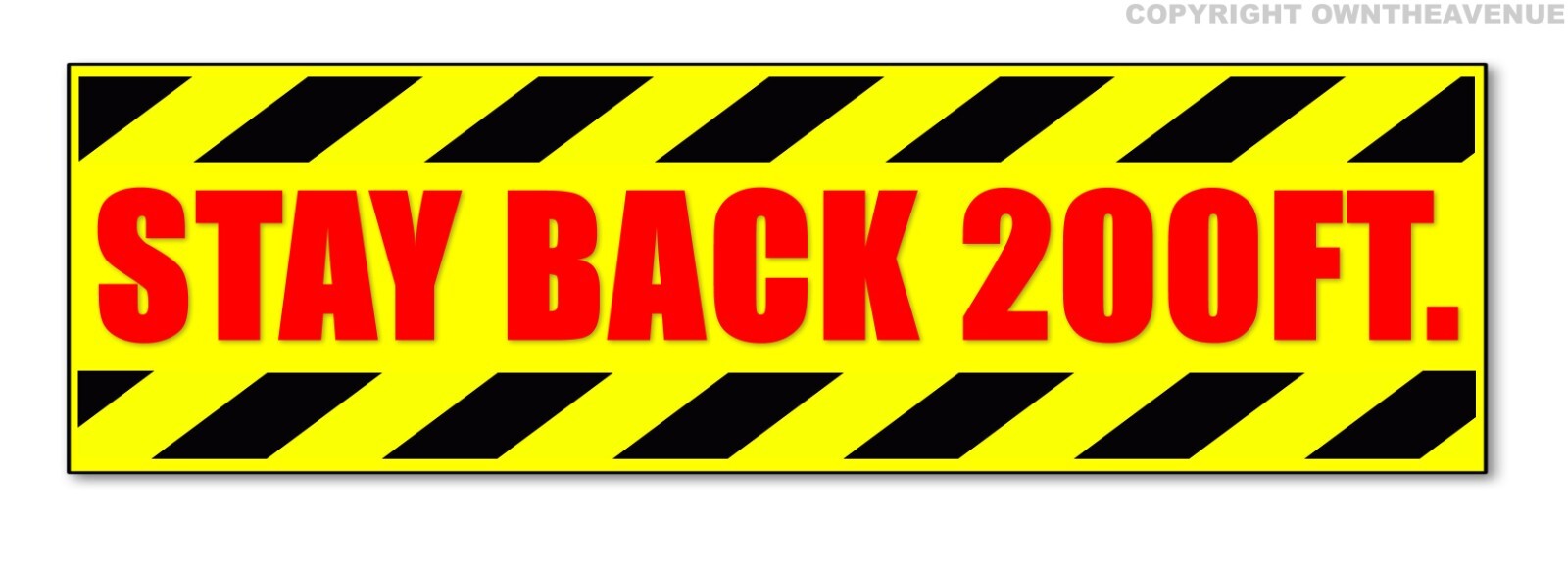 Stay Back 200ft Feet Driver Business Tow Truck Safety Semi Vinyl ...