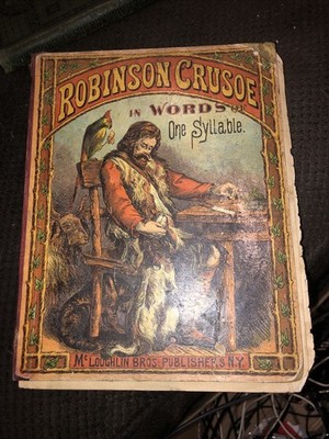 1869 Robinson Crusoe In Words of One Syllable Antique Book | eBay