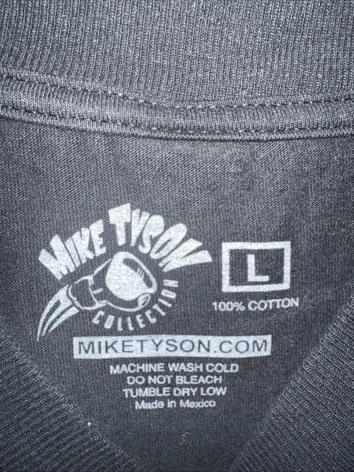 Mike Tyson Collection Men's Iron Mike Black T-Shirt Hall of Fame - Size ...