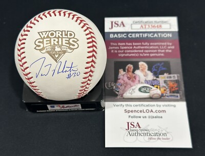David Robertson Signed 2009 World Series Baseball Autographed Yankees ...