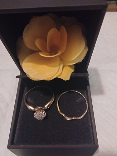 25k Gold Diamond Wedding Ring Set Size 8 | eBay