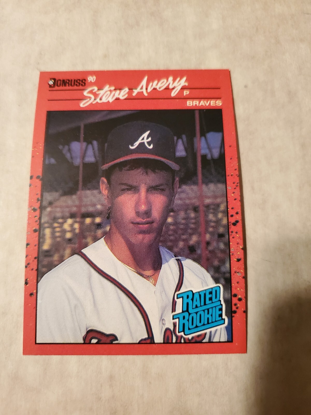 1990 Donruss Error Card (birthplace) Steve Avery Rookie #39. & No Dot ...