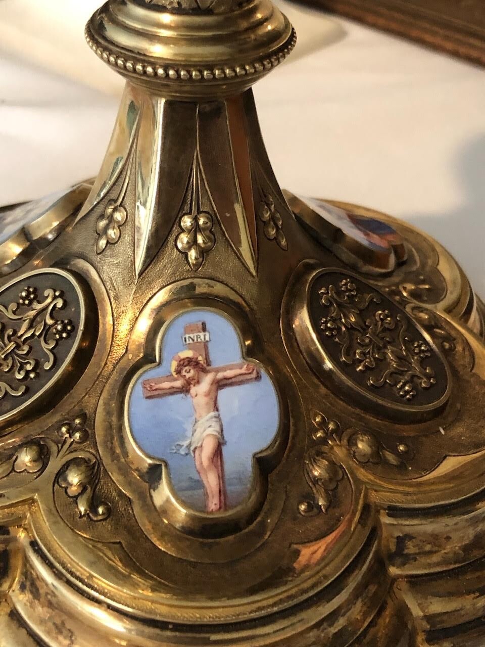 Catholic Antique Vintage Sterling Enameled Chalice. Stunning for Church ...