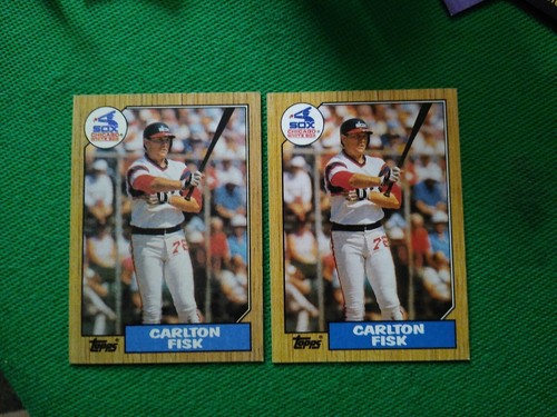 (2 Cards) 1987 Topps - Carlton Fisk - #756 - Chicago white sox | eBay