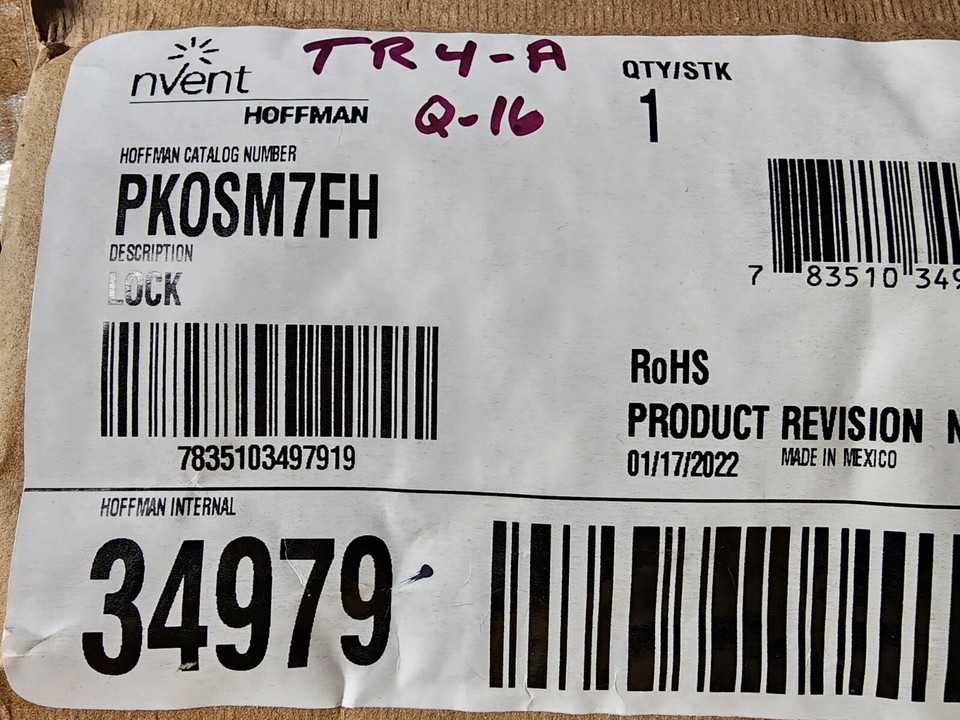 Hoffman NVent PKOSM7FH Lock Insert | eBay