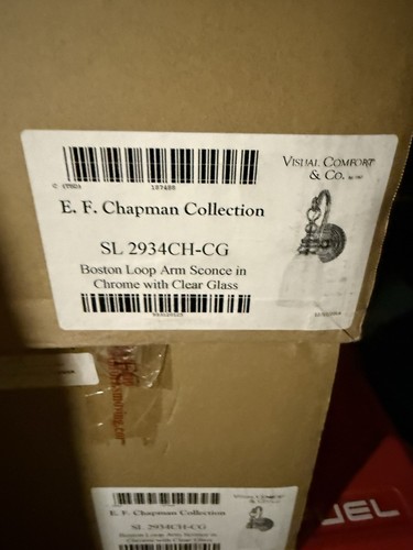 VISUAL COMFORT SL 2934CH-CG CHAPMAN & MYERS BOSTON LOOP ARM SCONCE IN ...