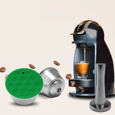 Universal Reusable Coffee Capsule Filter Pod Stainless Steel Tamper ...