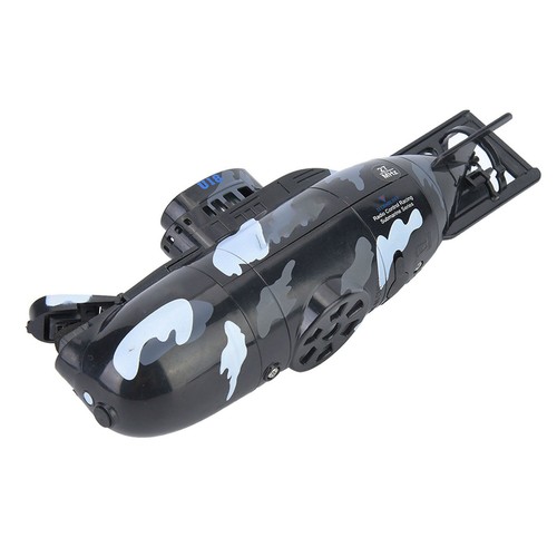 (Black)Mini Simulation Military Remote Control 6 Channel Submarine Toy ...