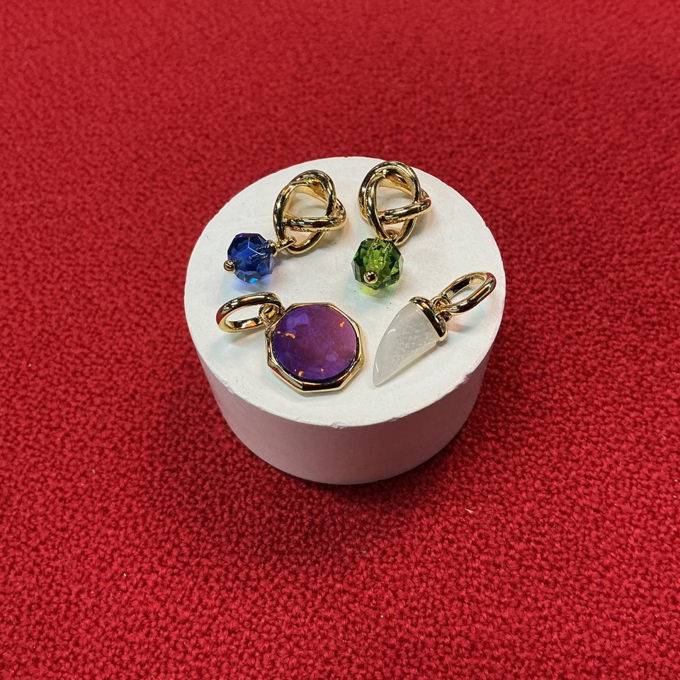 4 x Gold Pandora Charms Various Stones (J) #316 | eBay Australia