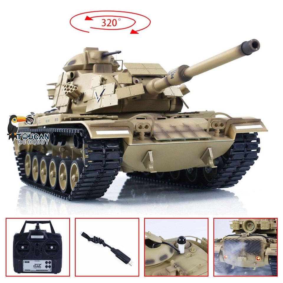 Tongde 1/16 RC Battle Tank M60A1 ERA USA BB Infrared Battle Toy RTR 320 ...