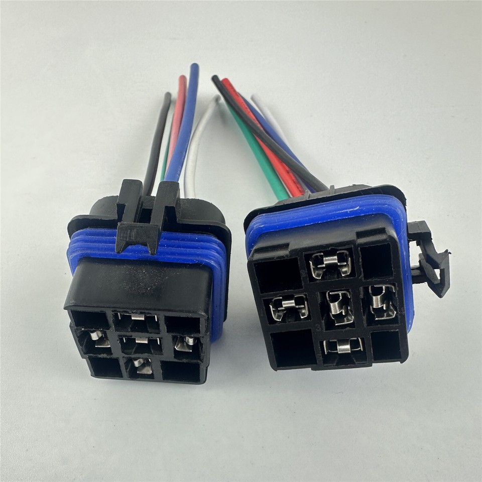 2Pcs Relays Switch 5Pin Harness Socket 12VDC 40A Waterproof Automotive ...